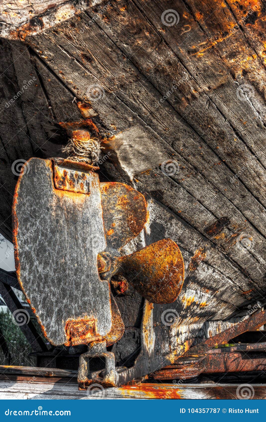 Large Rusty Usty Lead of a Ship Stock Image - Image of closeup ...