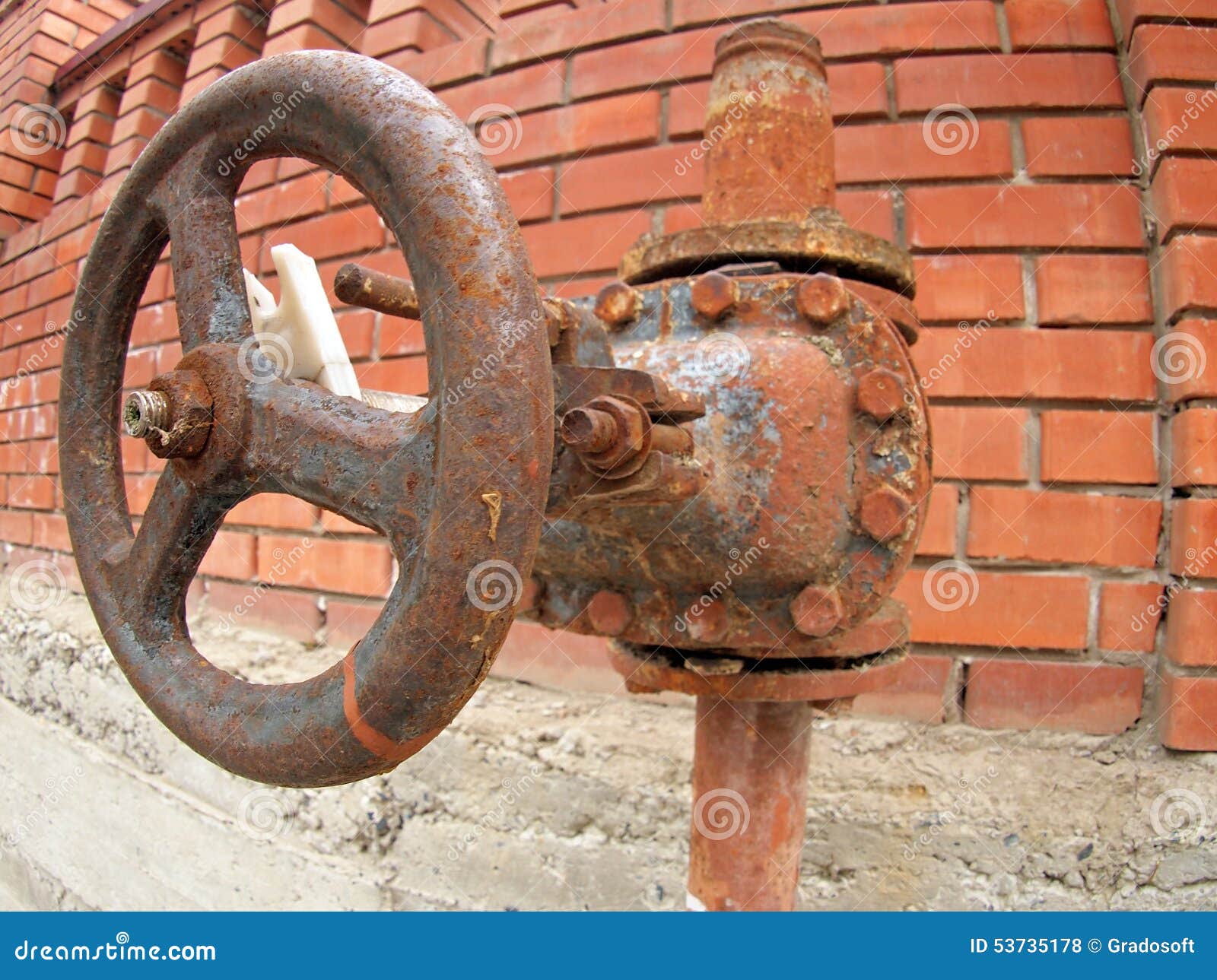 Large and Rusty Valve on the Water Pipe Stock Photo - Image of aged ...