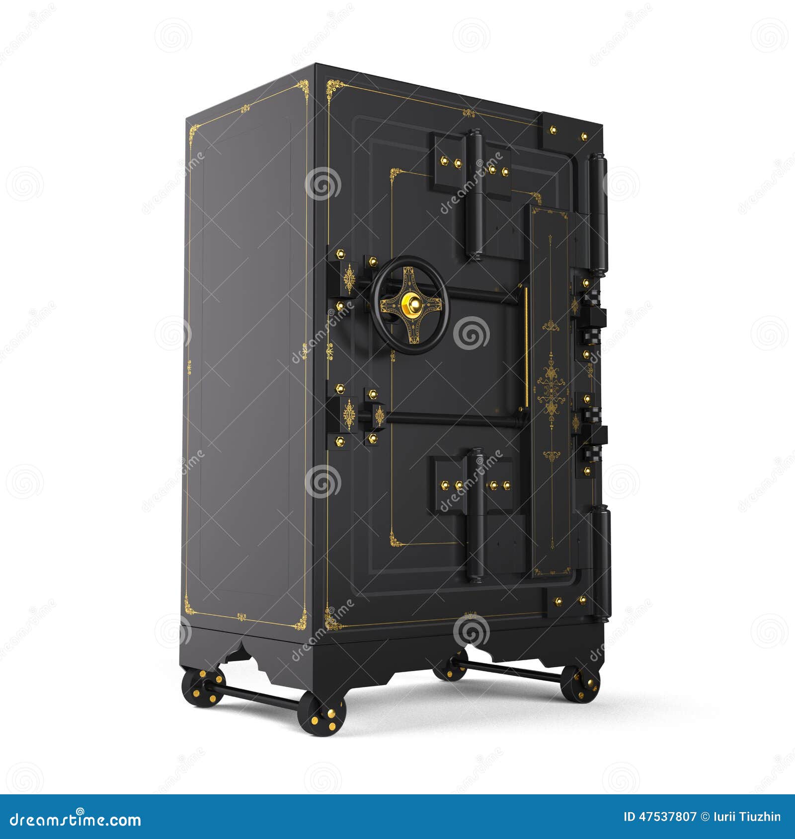 Large safe, closed stock illustration. Illustration of metallic - 47537807