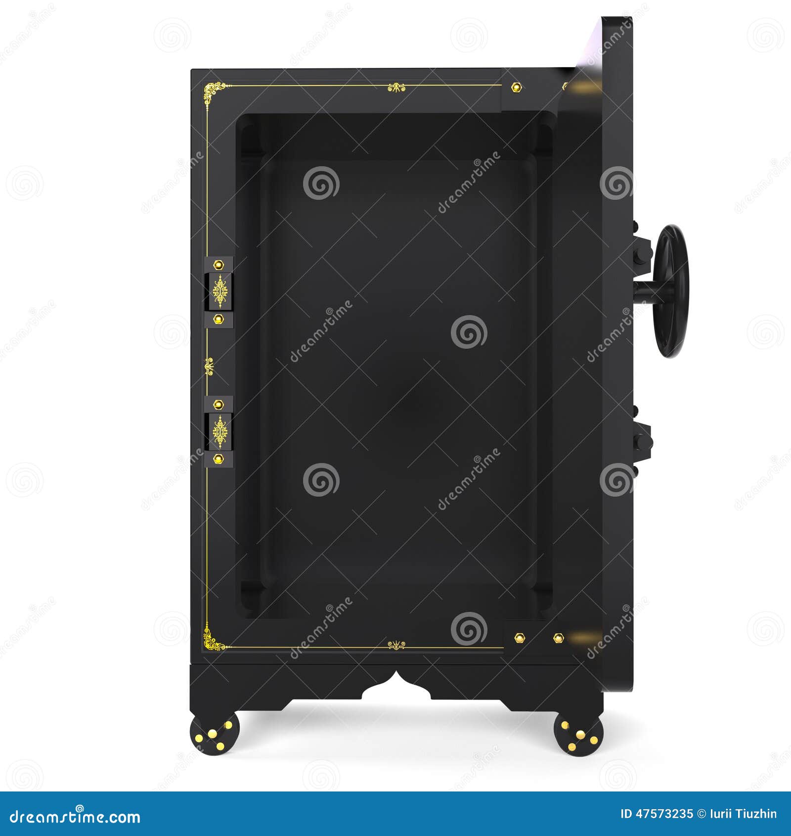 Large safe, open stock illustration. Illustration of secure - 47573235