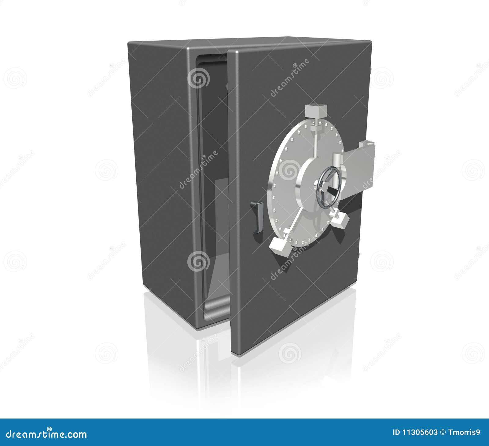 Large Safe slightly open stock illustration. Illustration of metal ...