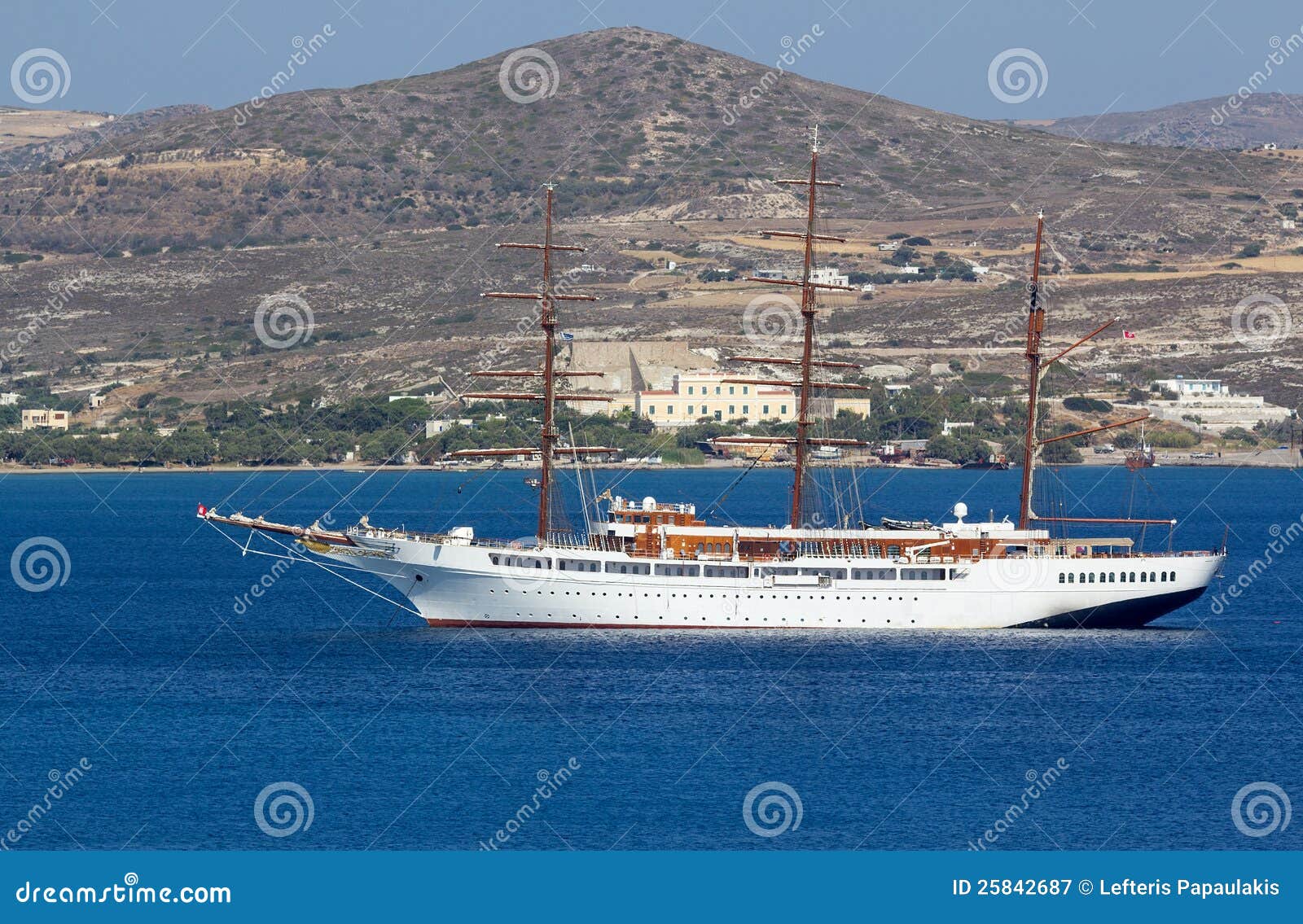 Large sail cruiser stock image. Image of blue, cruiser - 25842687