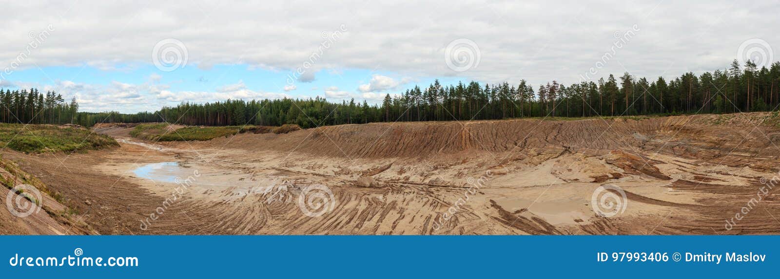 Large sand pit stock photo. Image of mineral, forest - 97993406