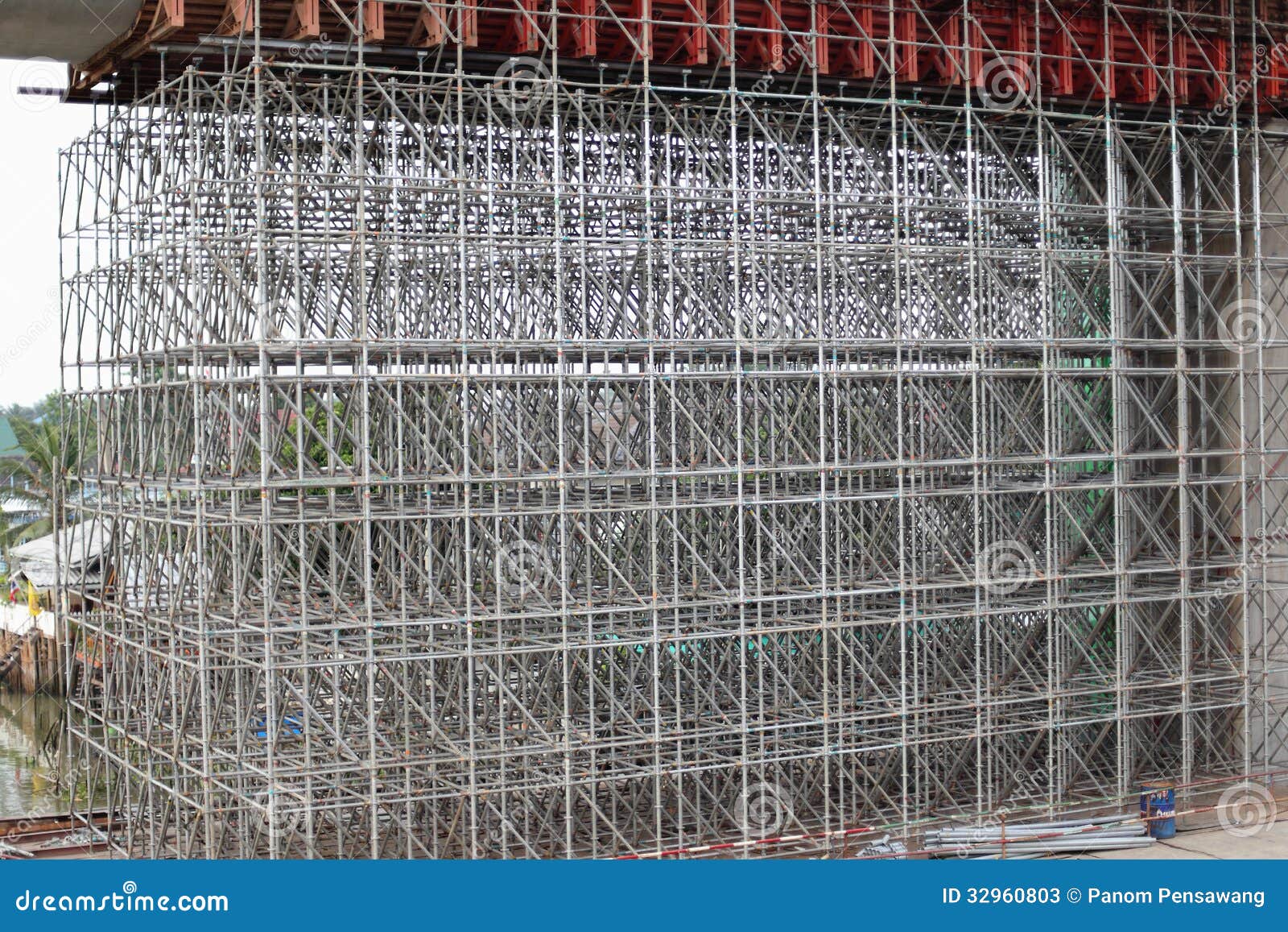 Large Scaffolding. Metro Construction Stock Image - Image of ...