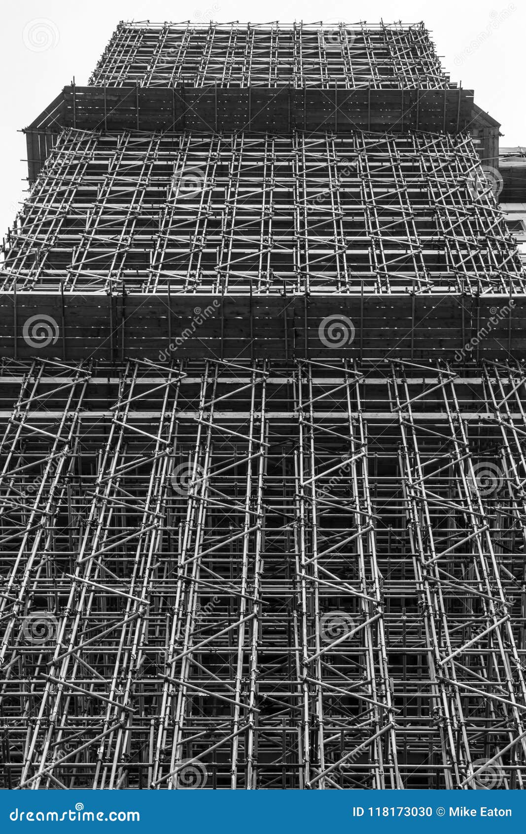 Large Scaffolding Structure Stock Photo - Image of exterior, site ...