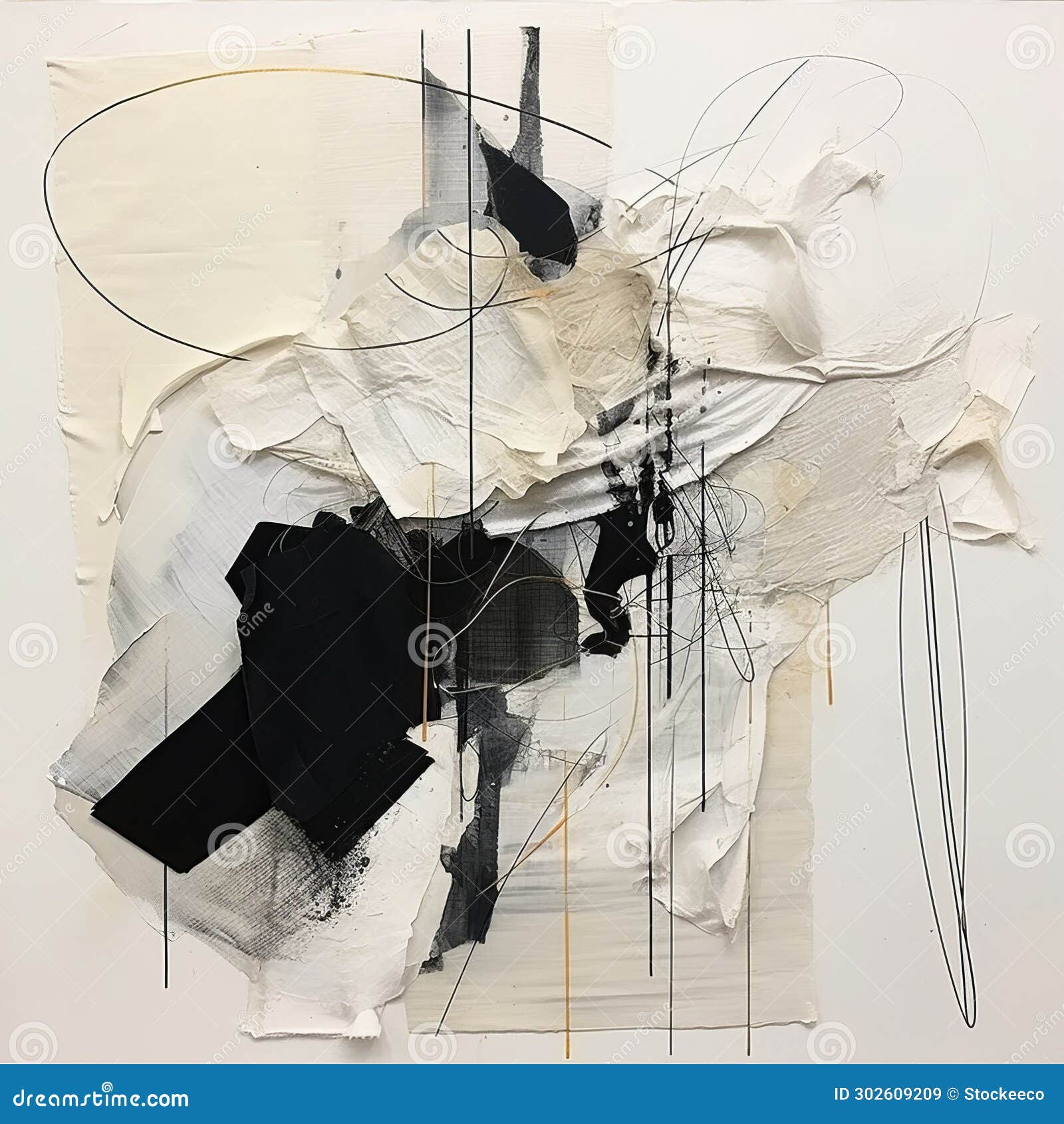 Large Scale Abstract Assemblage Painting with Wire and Thick Paint ...