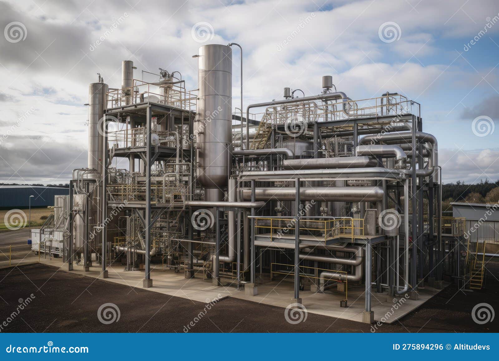 A Bioenergy Facility With Biomass Fuel Sources, Illustrating The ...