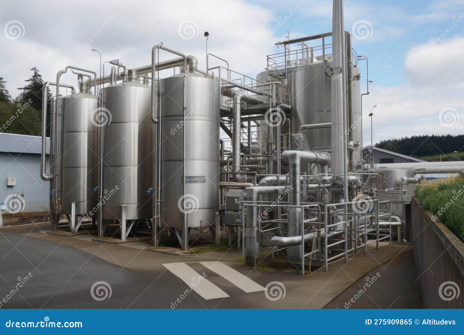 A Bioenergy Facility With Biomass Fuel Sources, Illustrating The ...