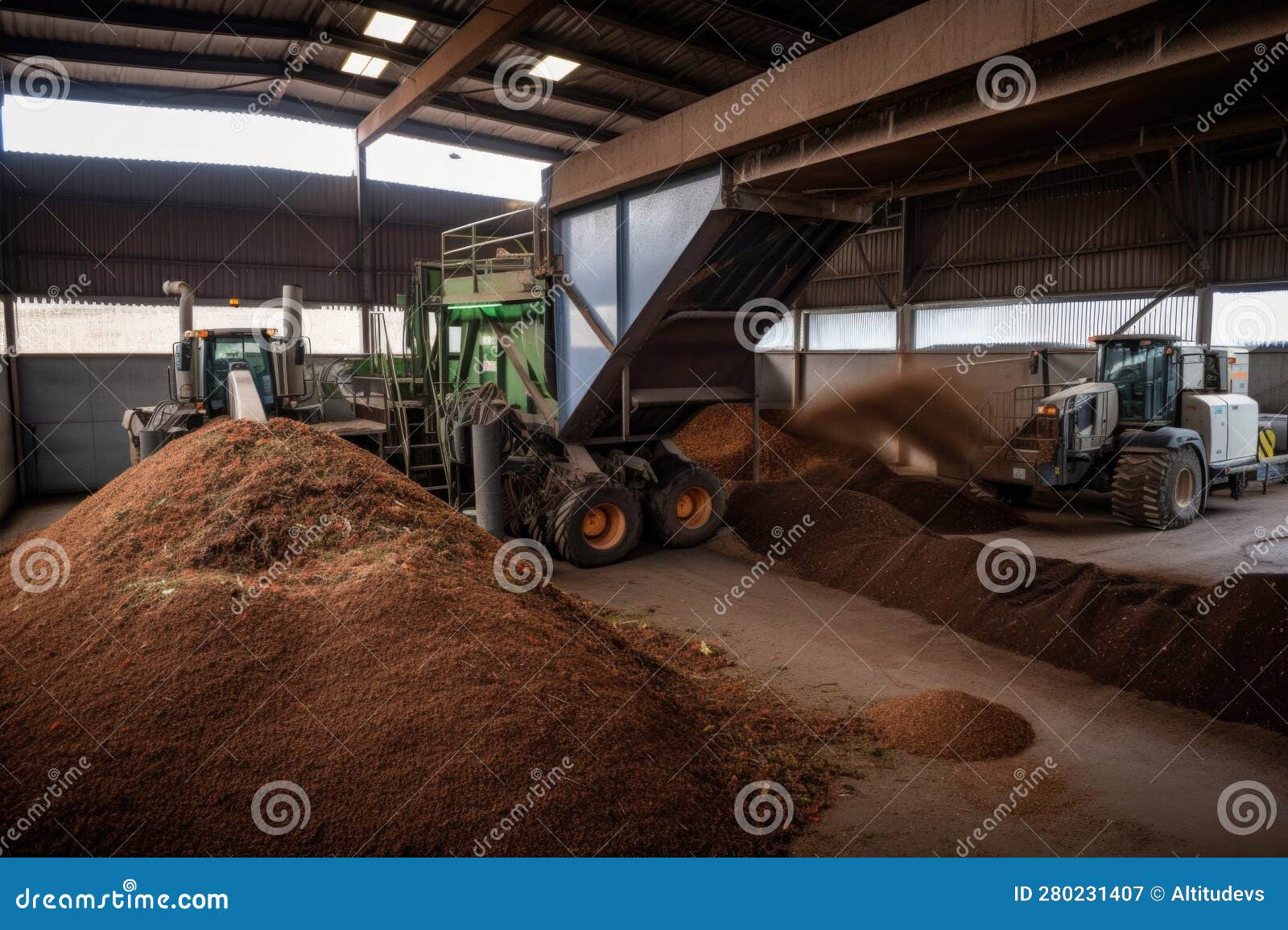 Large-scale Composting Operation, with Hundreds of Tons of Material ...