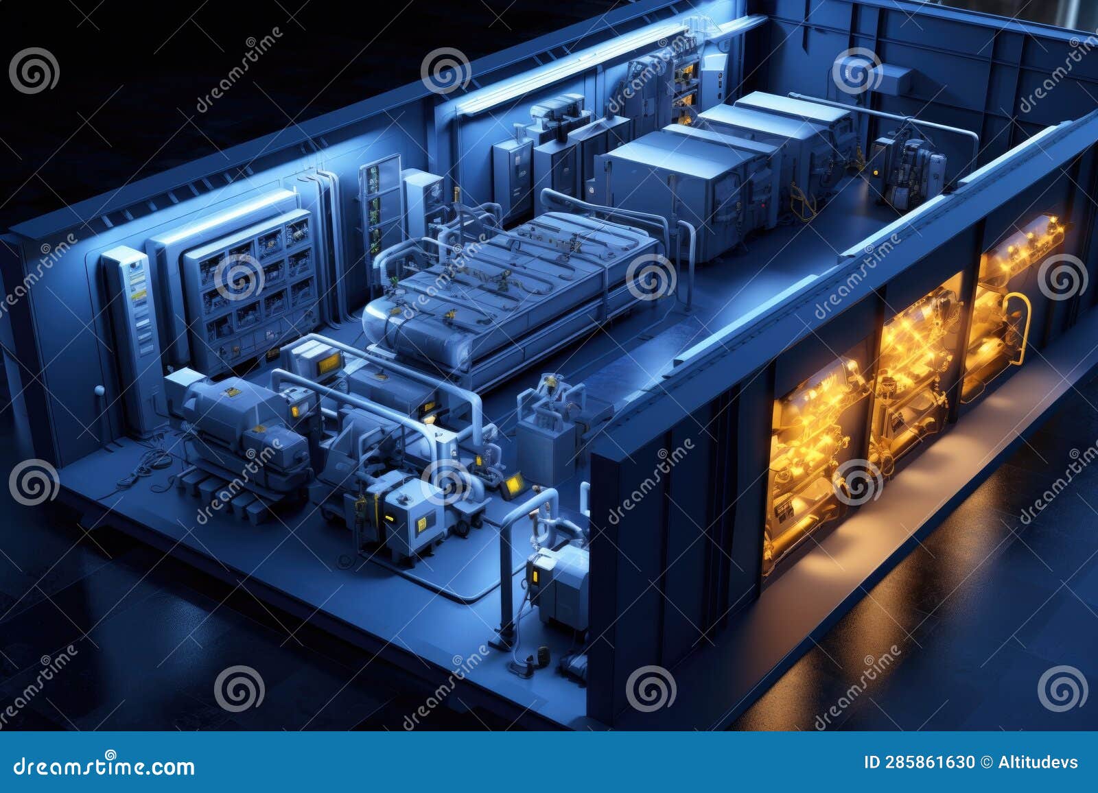 Large Scale Energy Storage System Blueprint Stock Illustration ...