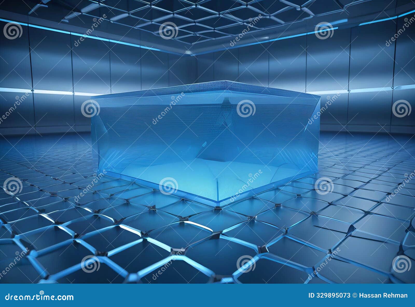 Large-scale (graphene) Sheet Floating In A Futuristic Laboratory ...