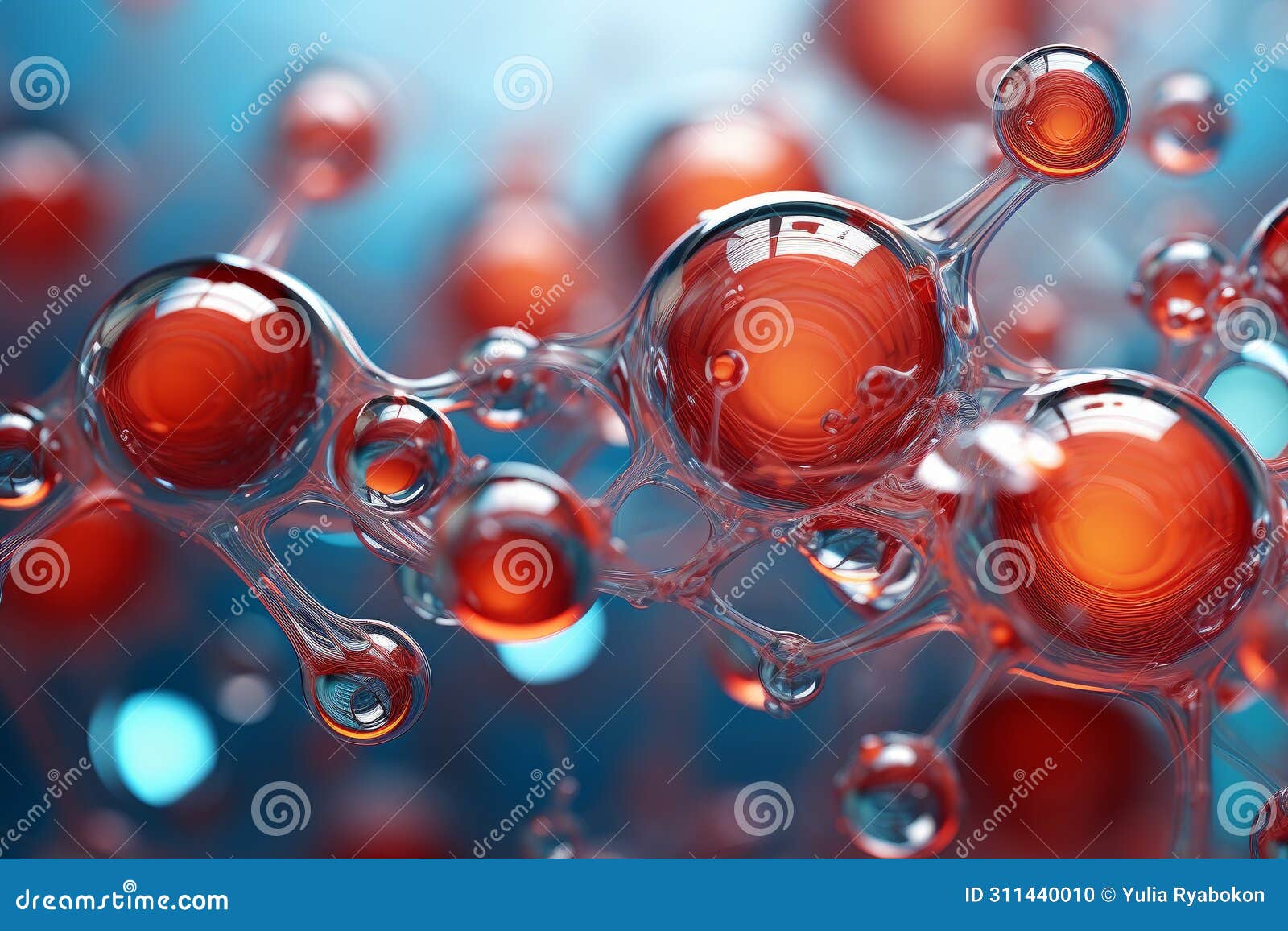 Large-scale Macro Molecules. Generate Ai Stock Photo - Image of bubble ...