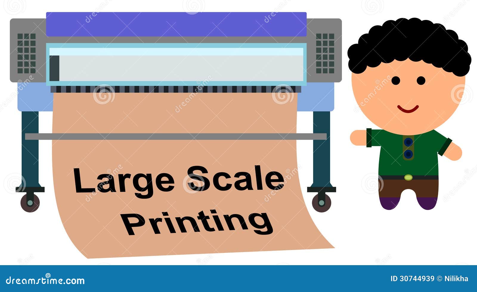 Large scale printer stock illustration. Illustration of format - 30744939