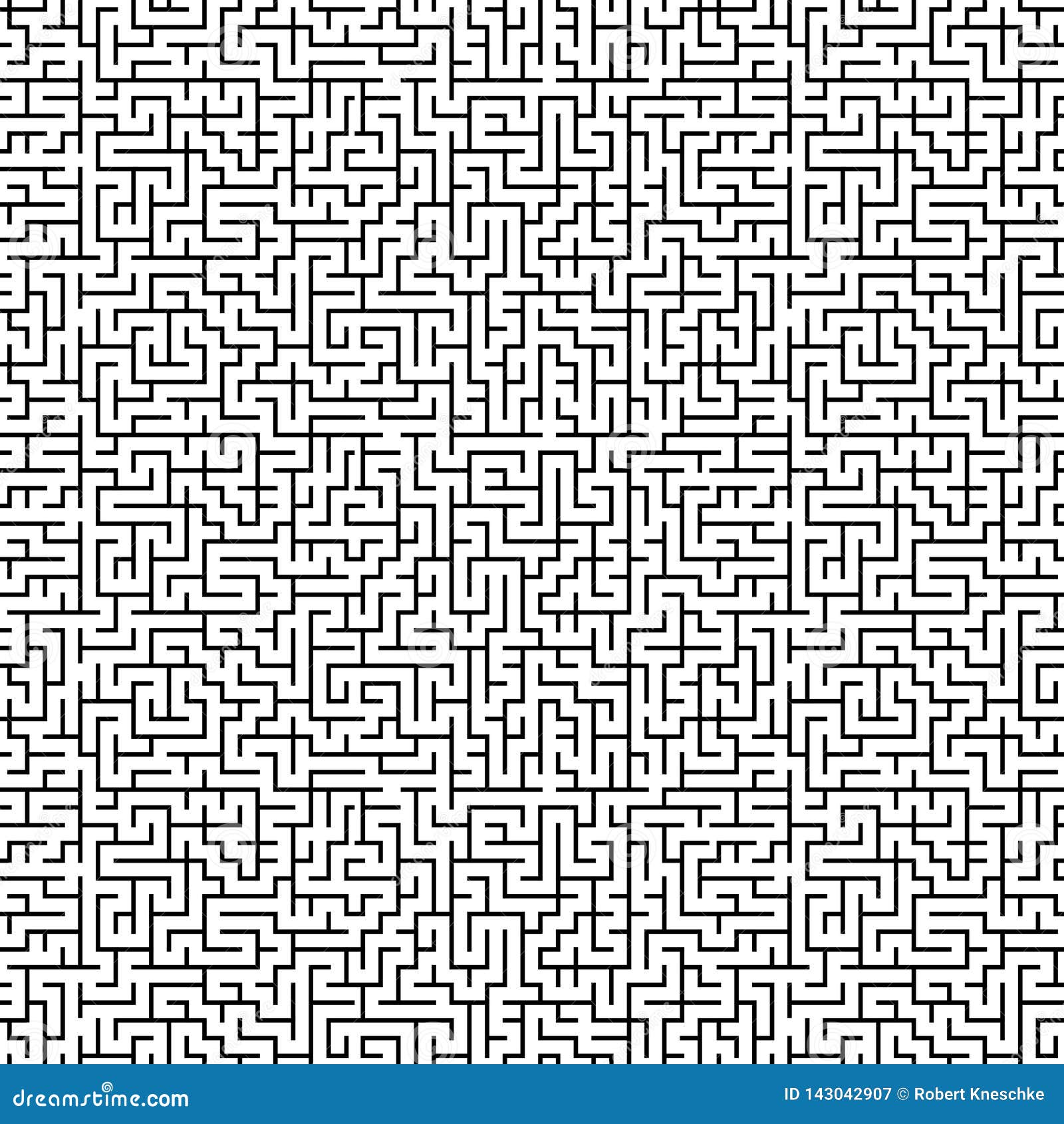 Large Scale Seamless Maze Pattern Stock Illustration - Illustration of ...