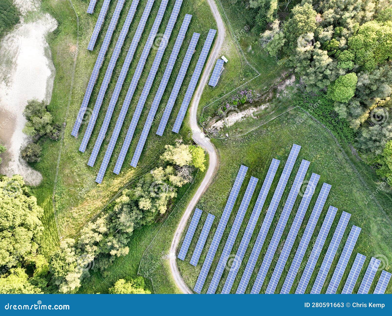 A Large-scale Solar Farm Set in a Countryside Environment Stock Image ...