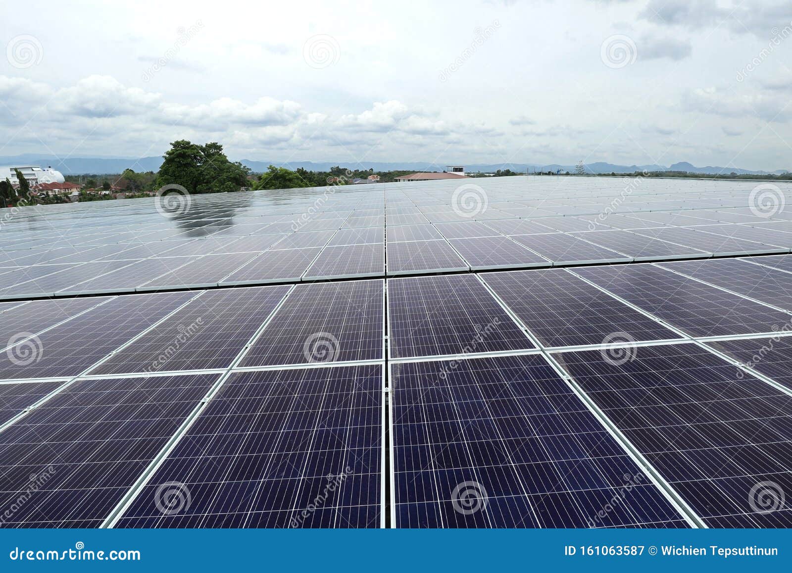 Large Scale Solar PV Rooftop System Stock Image - Image of building ...