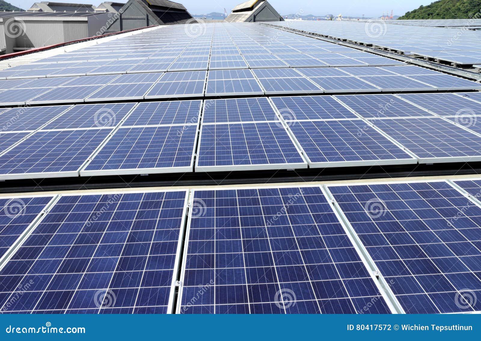 Large Scale Solar PV Rooftop System Stock Photo - Image of kits ...