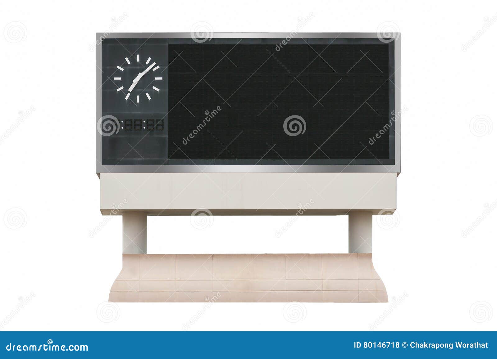 Large Scoreboard Arena Isolated on White Background. Use Clipping Path ...