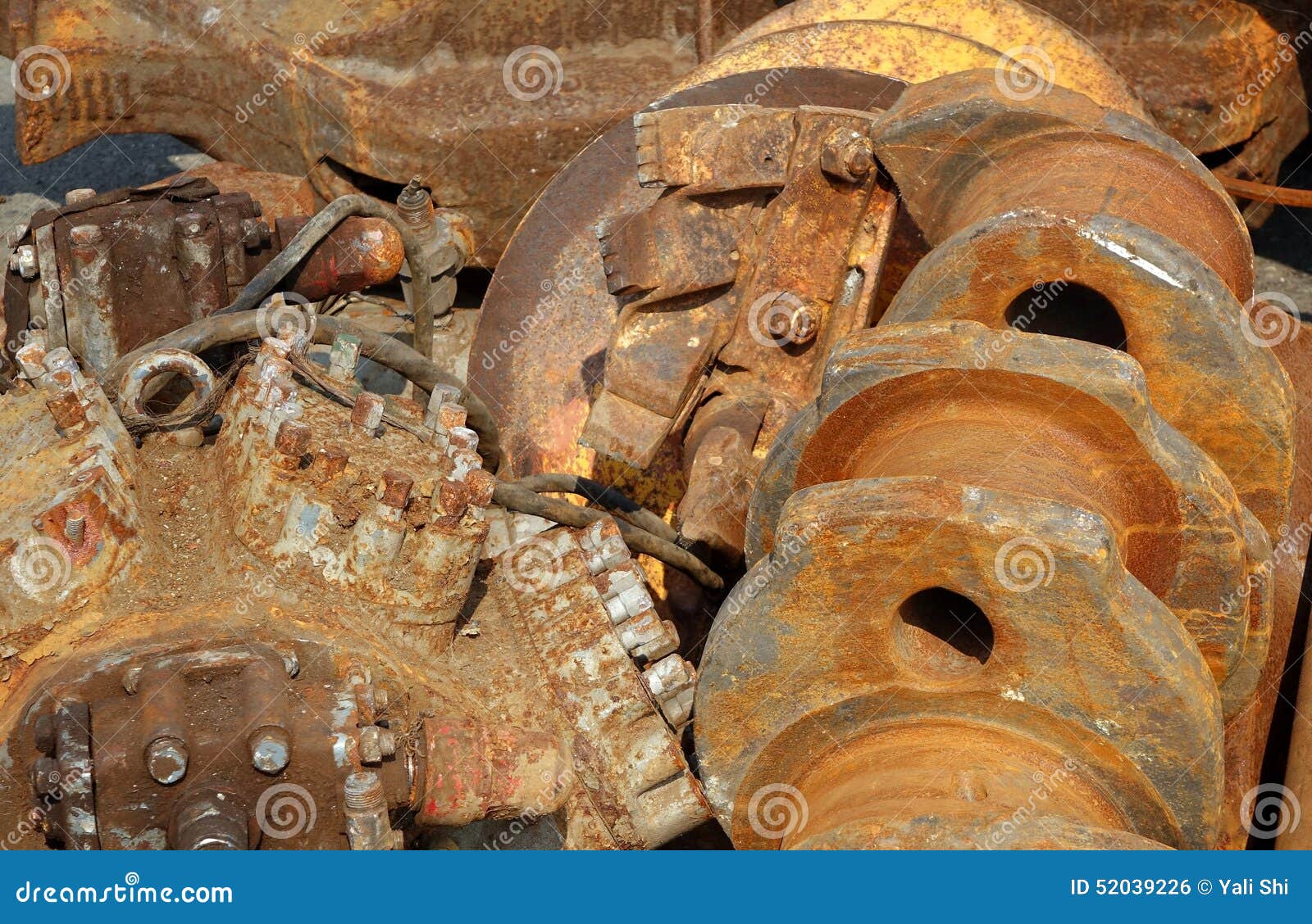 Large Scrap Iron Chunks stock photo. Image of obsolete - 52039226