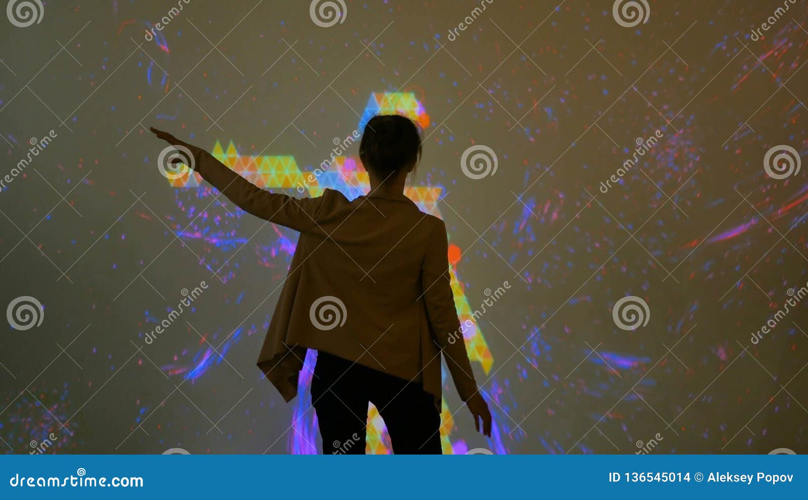 Large Screen Augmented Reality Experience Stock Photo - Image of ...