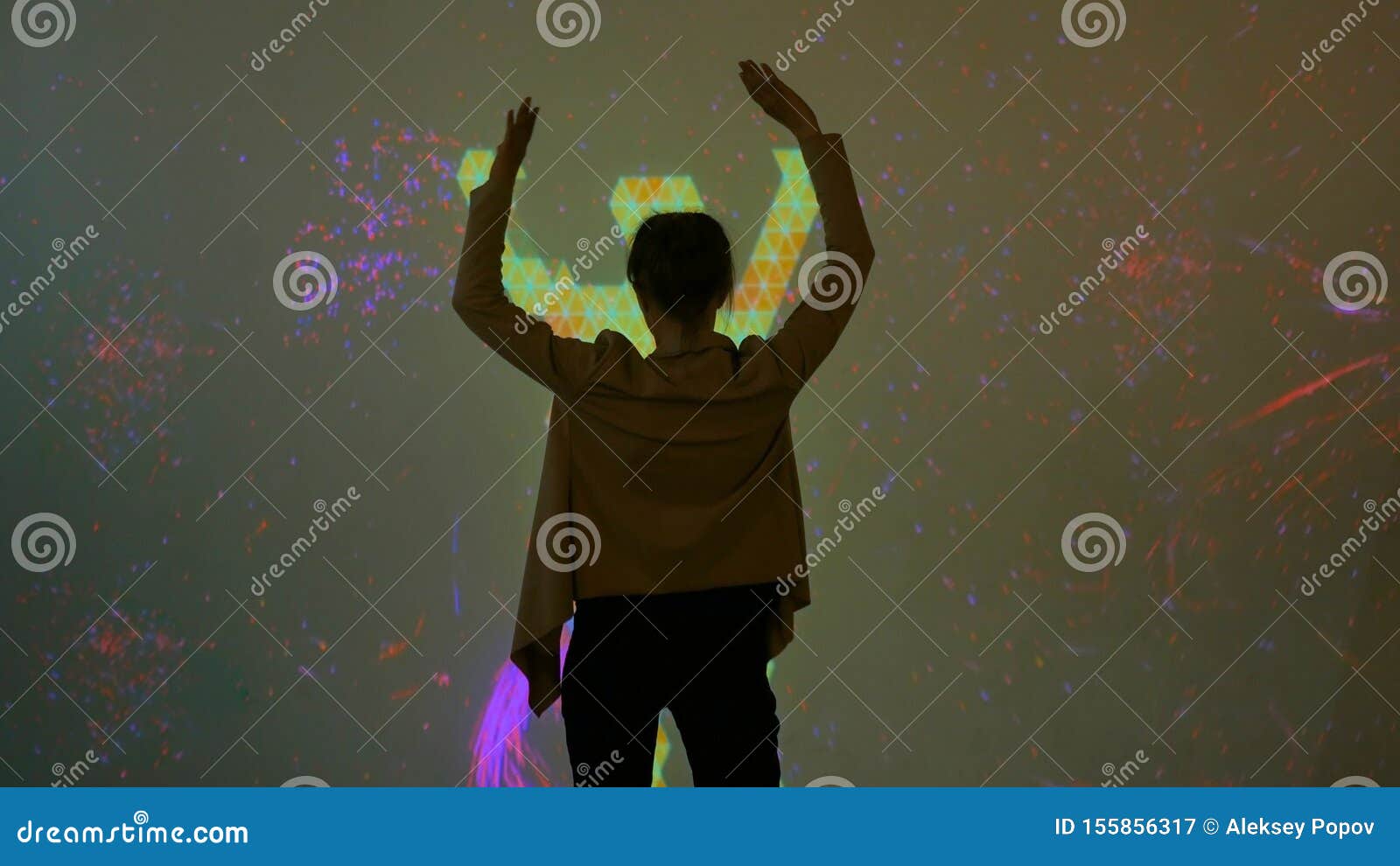 Large Screen Augmented Reality Experience Stock Image - Image of ...