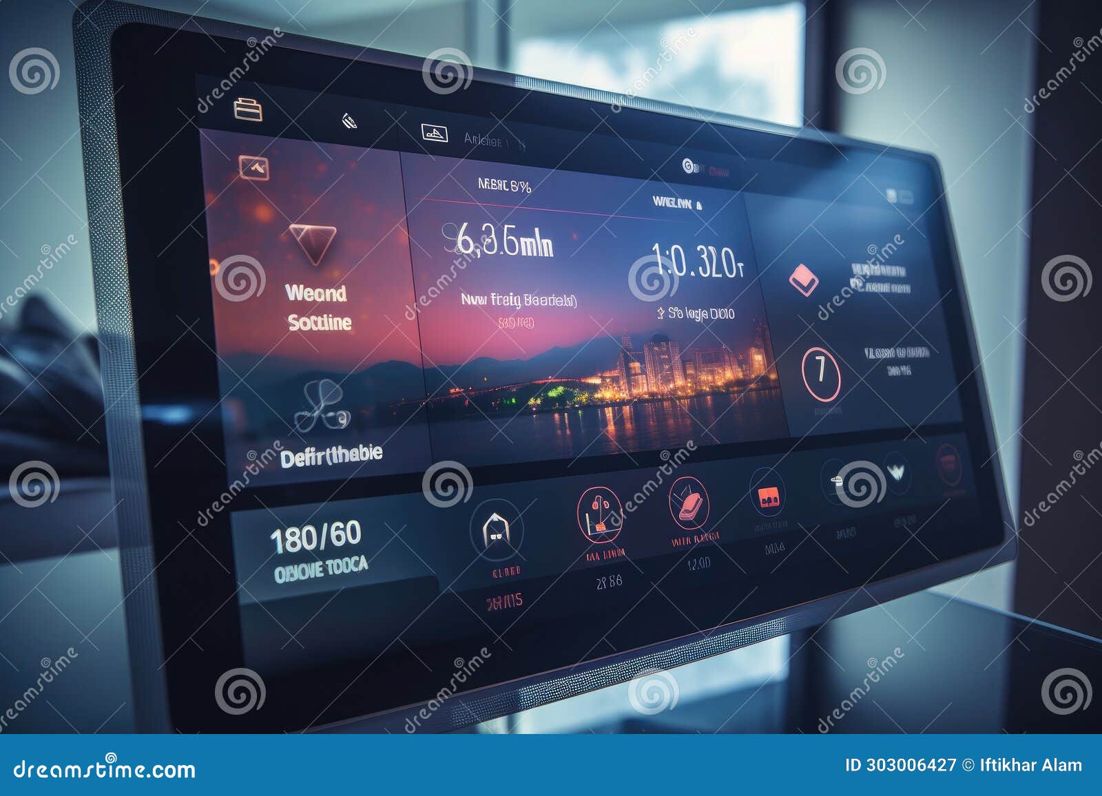 A Large Screen with a Digital Clock Displaying the Time for Easy Time ...