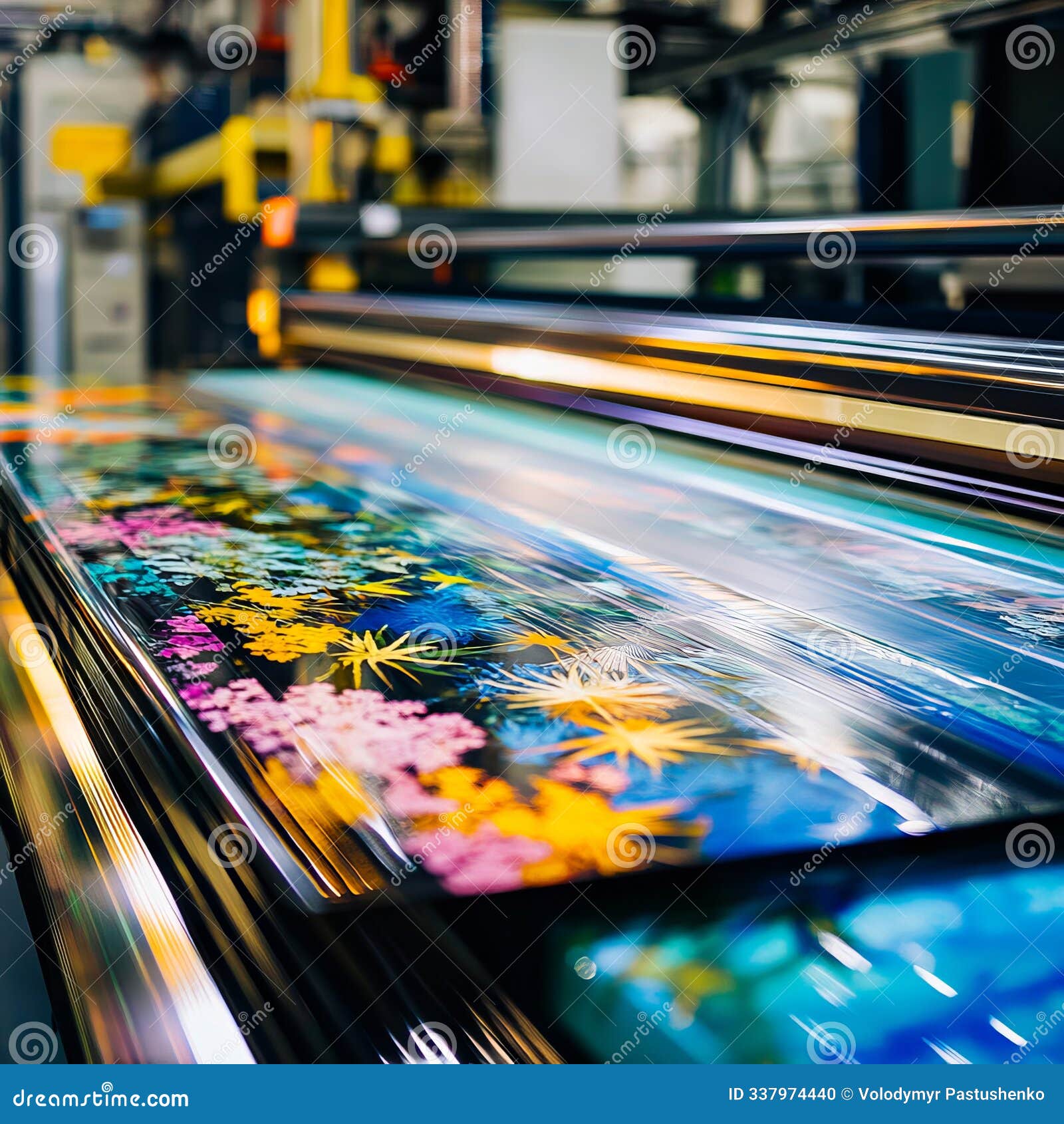 A Large Screen Printing Machine in a Factory Stock Photo - Image of ...