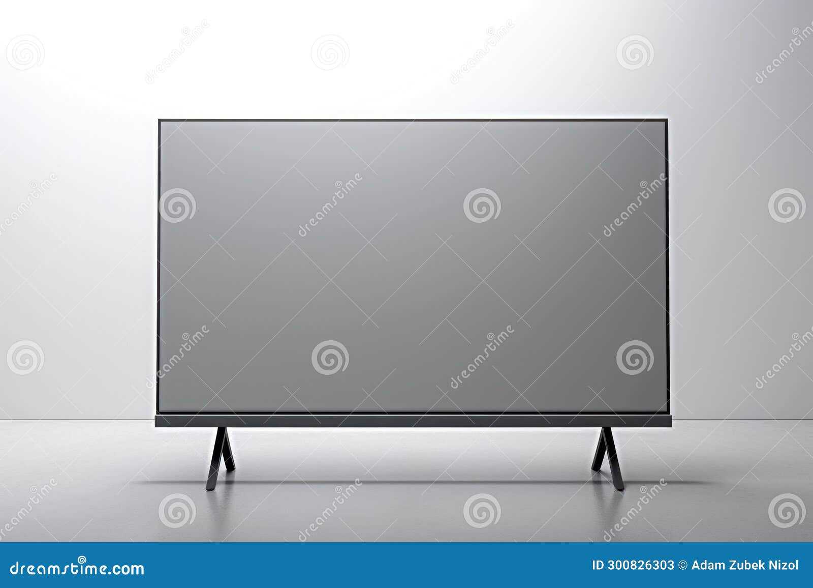 A large screen on a stand stock illustration. Illustration of generated ...