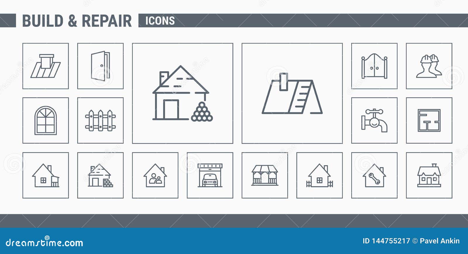 Construction icons set 02 stock vector. Illustration of house - 144755217