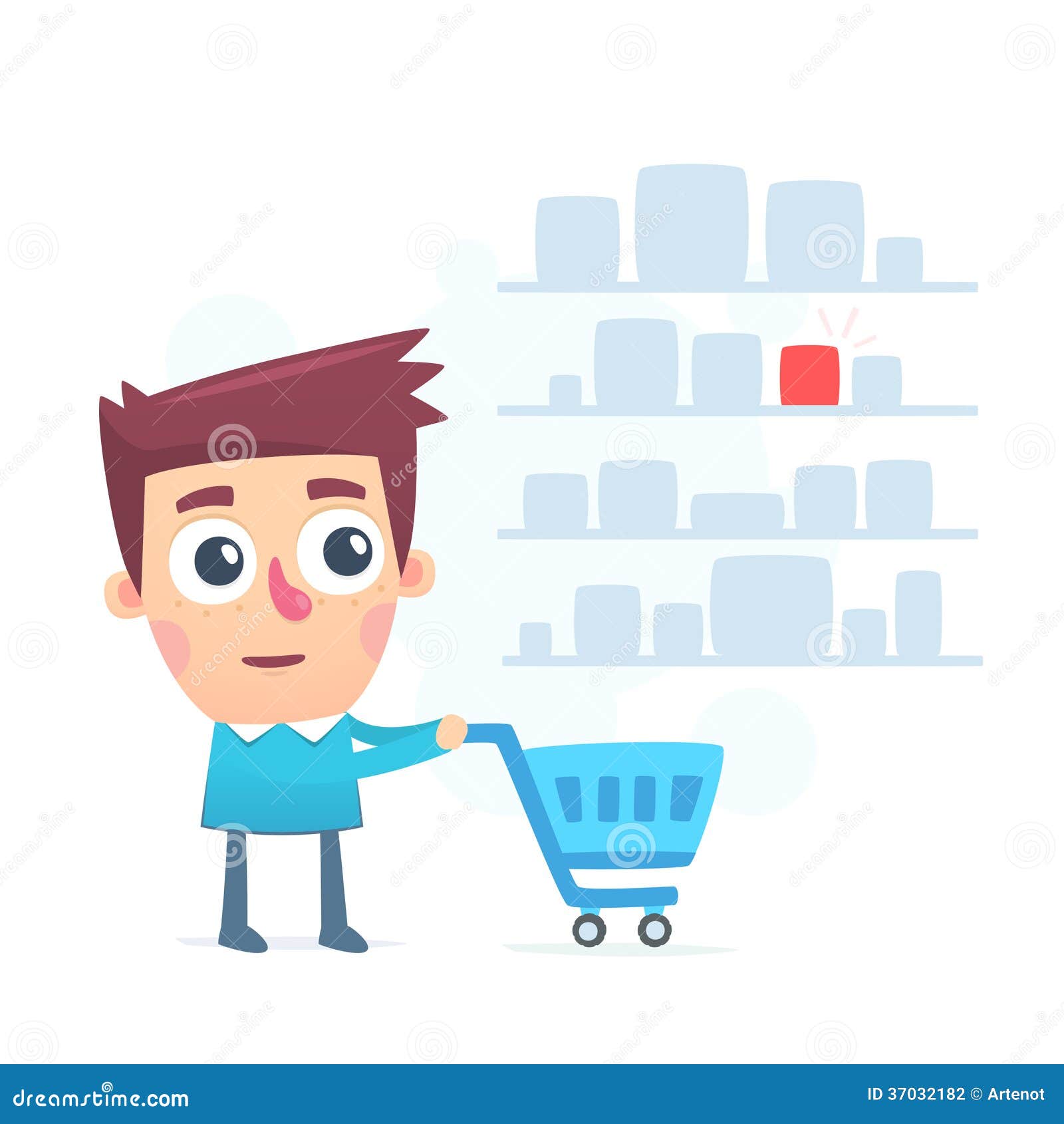 Large Selection of Items for Shopping Stock Vector - Illustration of ...