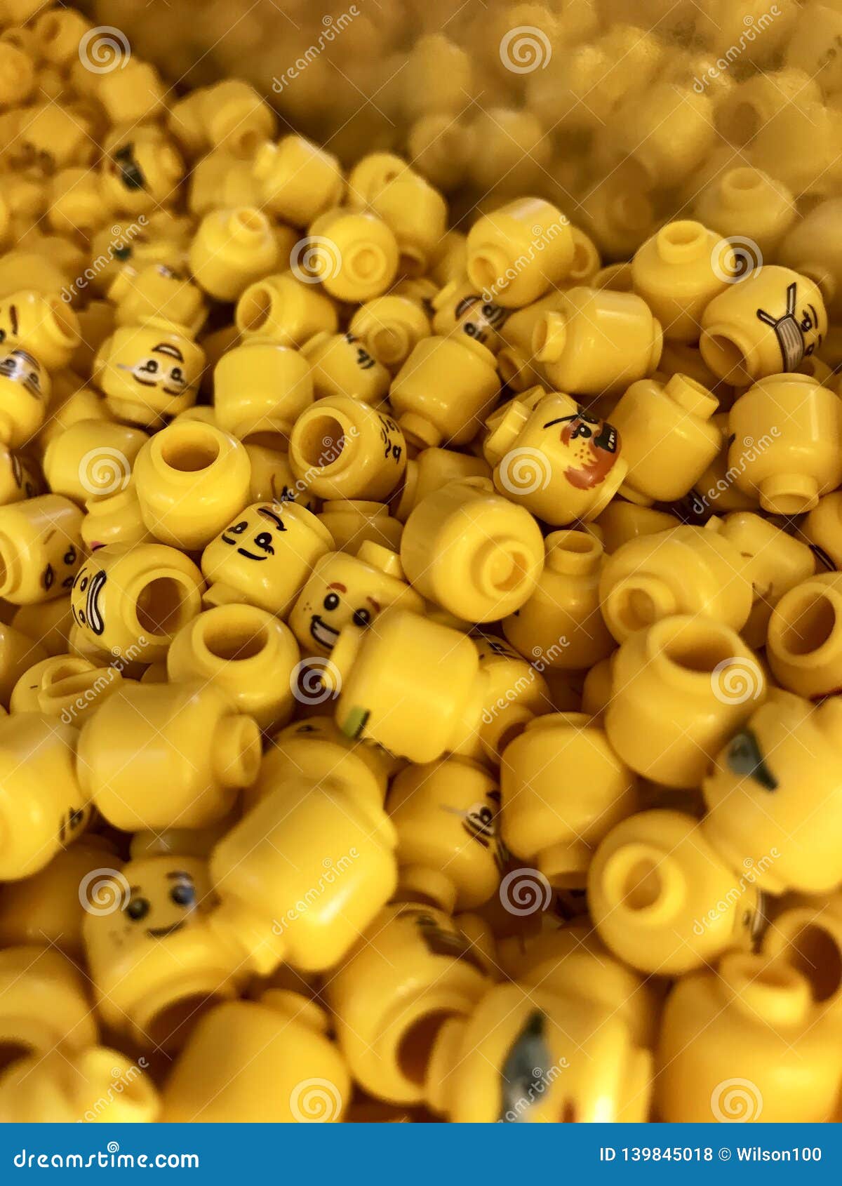 Large Selection of Lego Heads Editorial Stock Photo - Image of ...