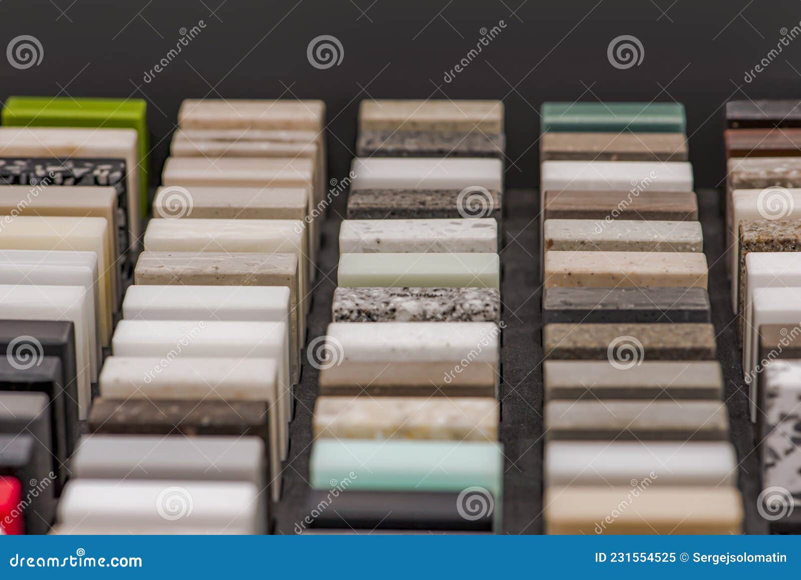 Large Selection of Stone Samples for Countertops and Floors. Pieces of ...