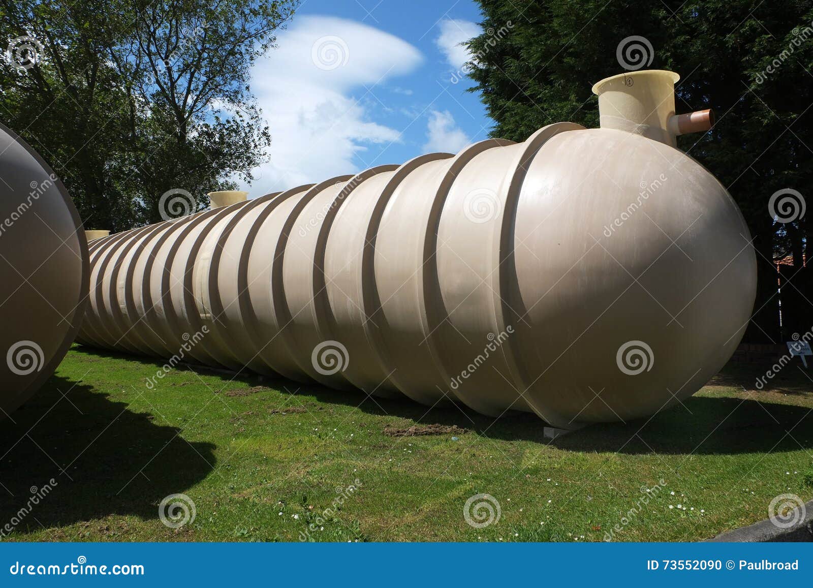 Large Septic Tanks at Residential and Holiday Caravan Site. Stock Photo ...