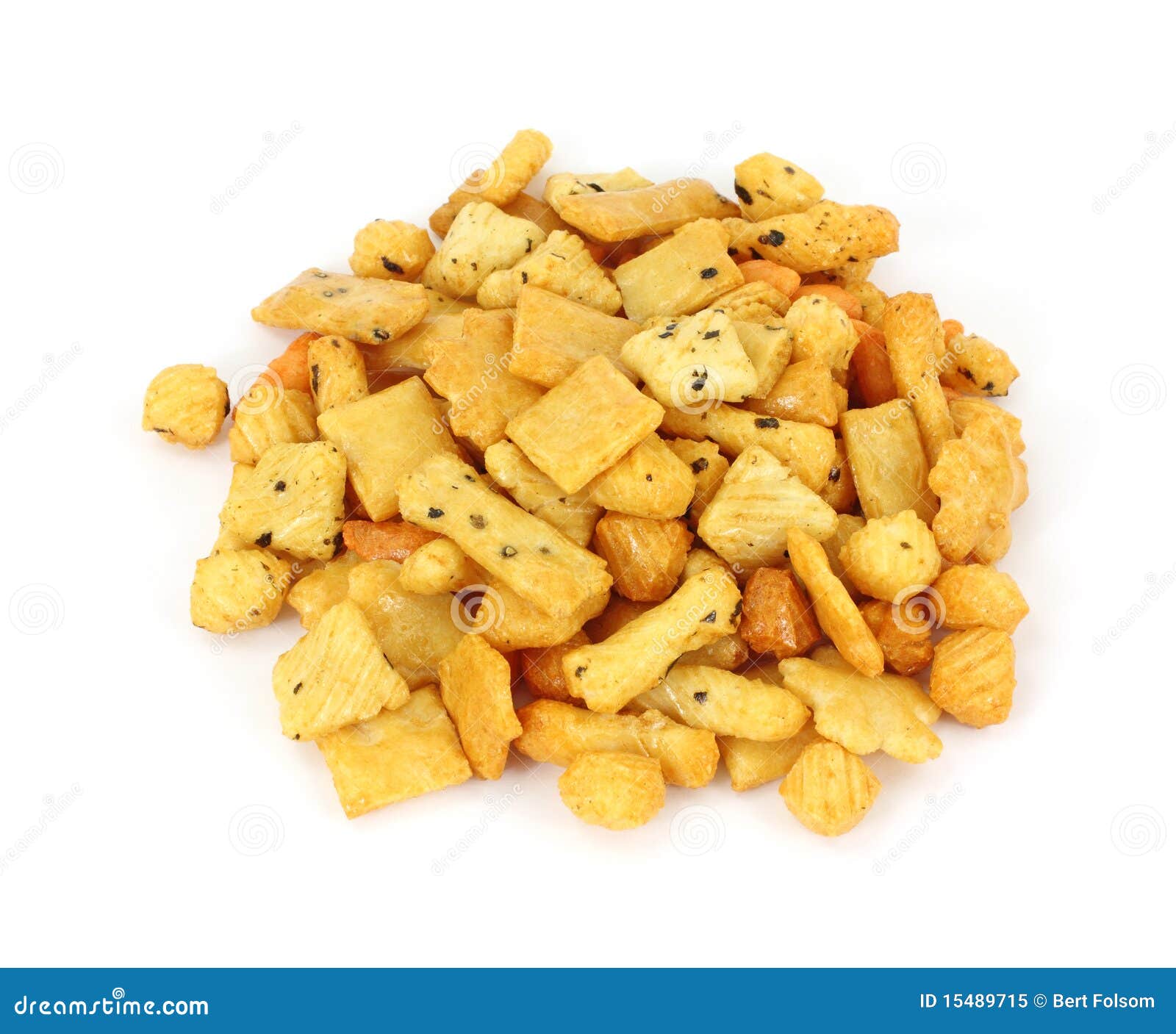 Large Serving of Rice Cracker Snack Mix Stock Image - Image of ...