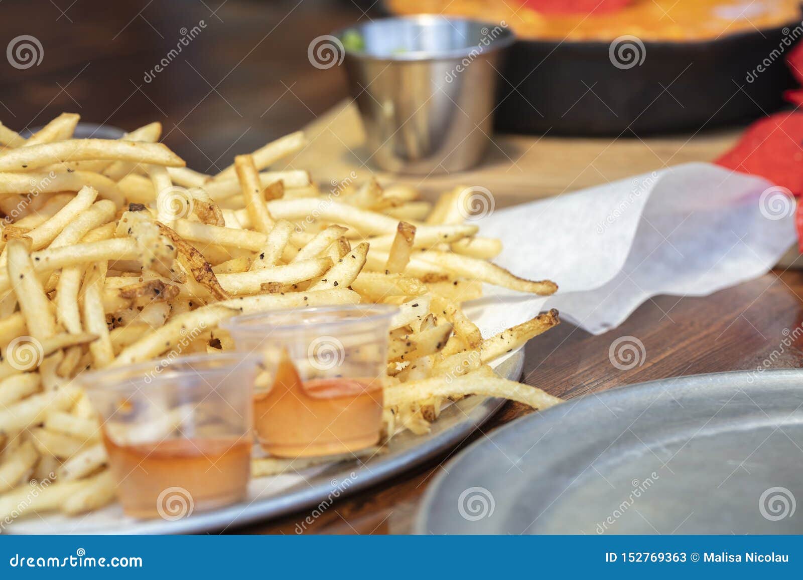 Large Serving of String French Fries Stock Image - Image of potatoes ...