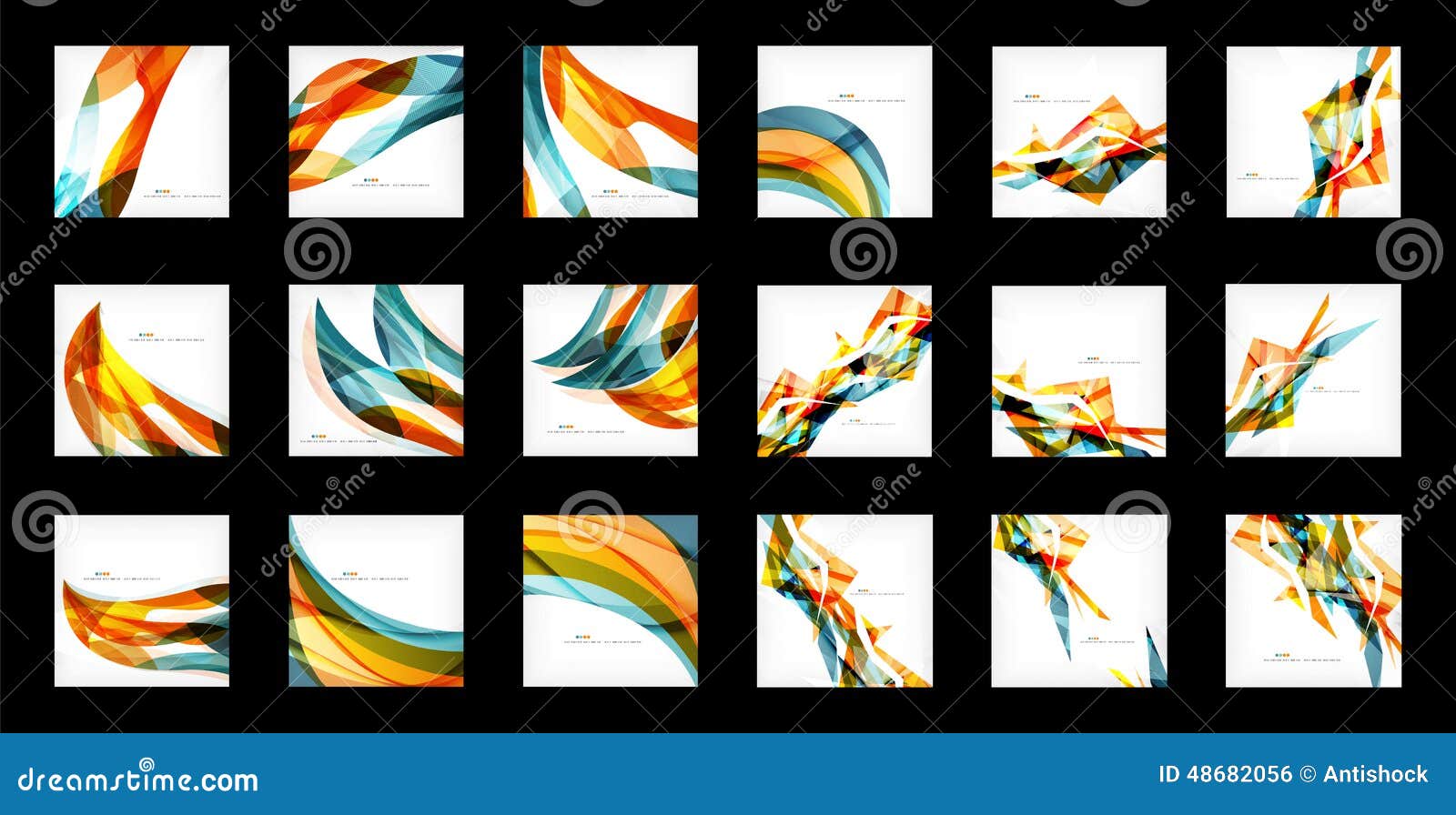 Large Set of Abstract Backgrounds Stock Vector - Illustration of ...