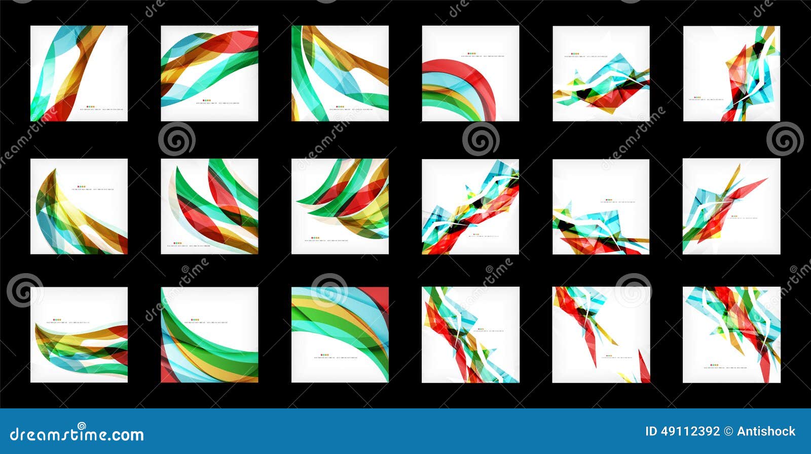 Large Set of Abstract Backgrounds Stock Vector - Illustration of ...