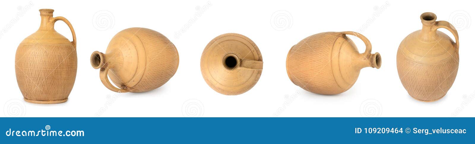 Large Set of Amphora from Different Angles Isolated on White Stock ...