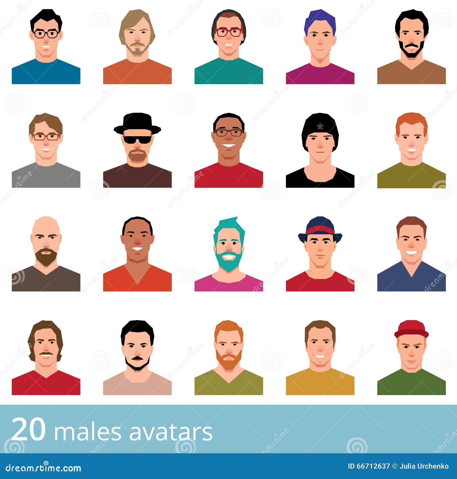 Large Set Of Avatars Various Male And Female Vector Illustration ...