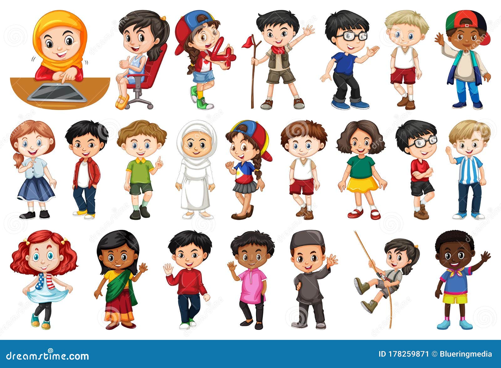 Large Set of Children Doing Different Activities Stock Vector ... Large Set of Children Doing Different Activities Stock Vector ...