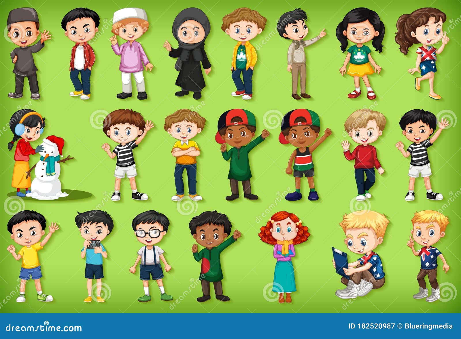 Large Set of Children Doing Different Activities Stock Vector ... Large Set of Children Doing Different Activities Stock Vector ...