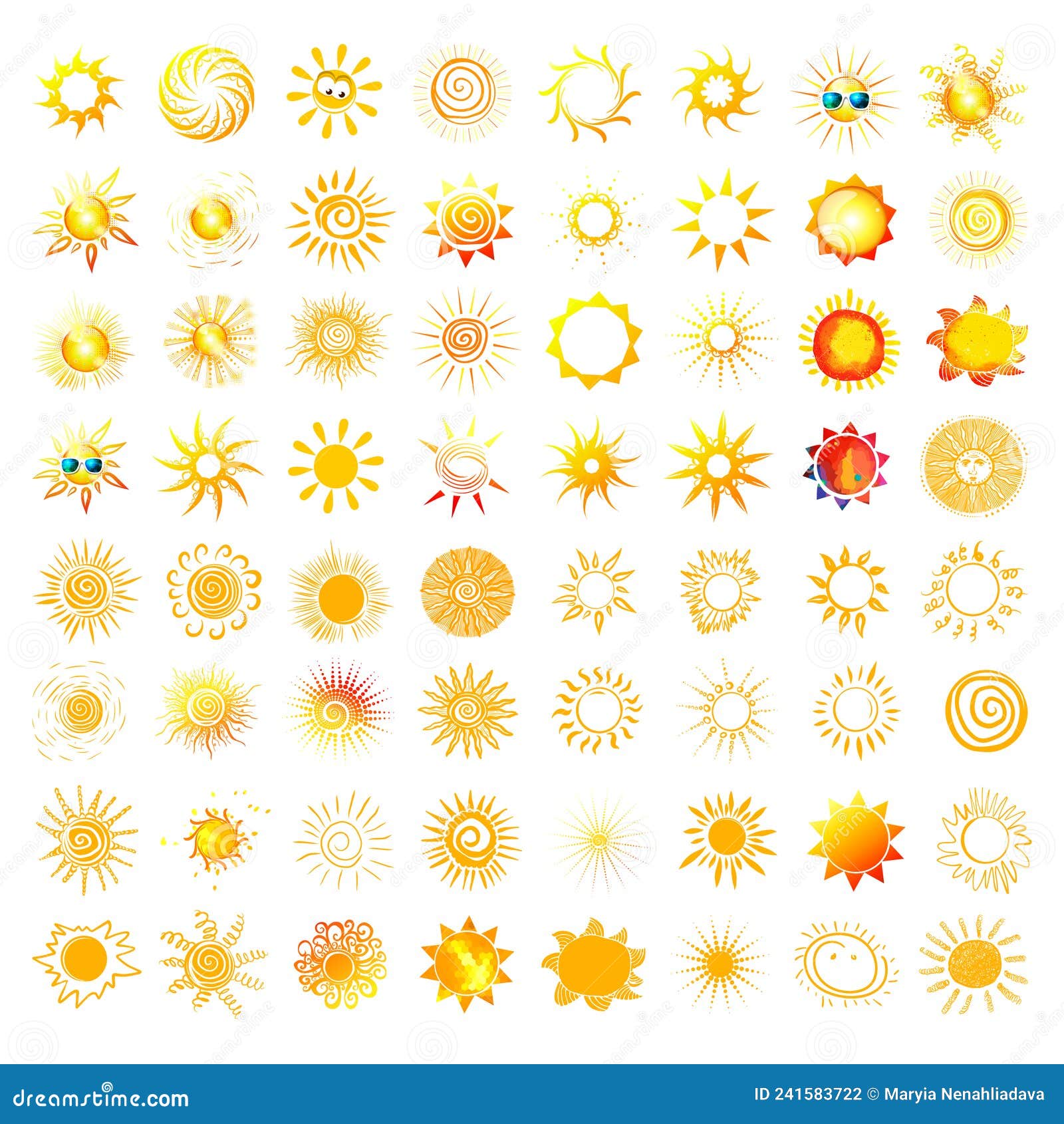 A Large Set of Different Suns. the Sun is Abstract. Hello Summer ...