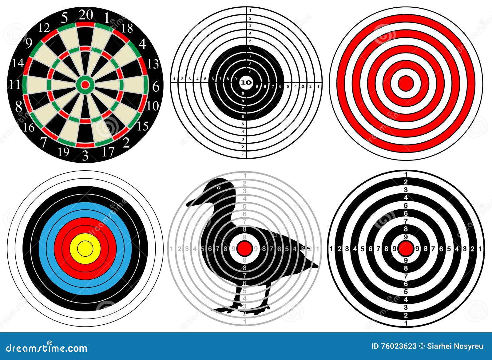 A Large Set of Different Targets, Stock Vector - Illustration of arrow ... A Large Set of Different Targets, Stock Vector - Illustration of arrow ...