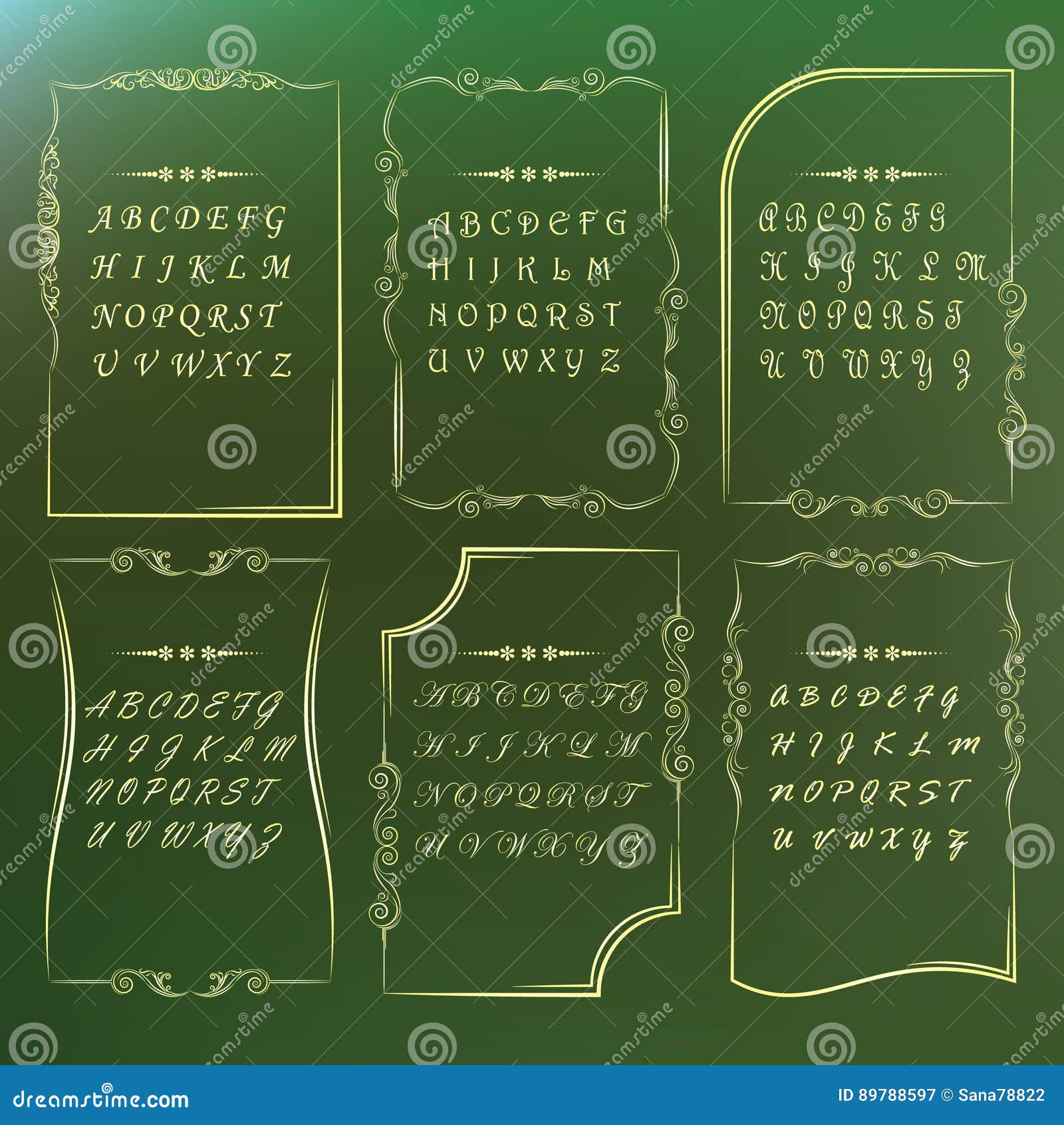 A Large Set of Frames of Different Shapes with the Alphabet Stock ...