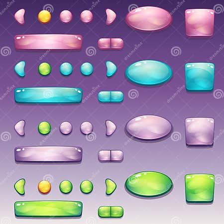 A Large Set of Glamorous Buttons of Different Shapes for the User ...
