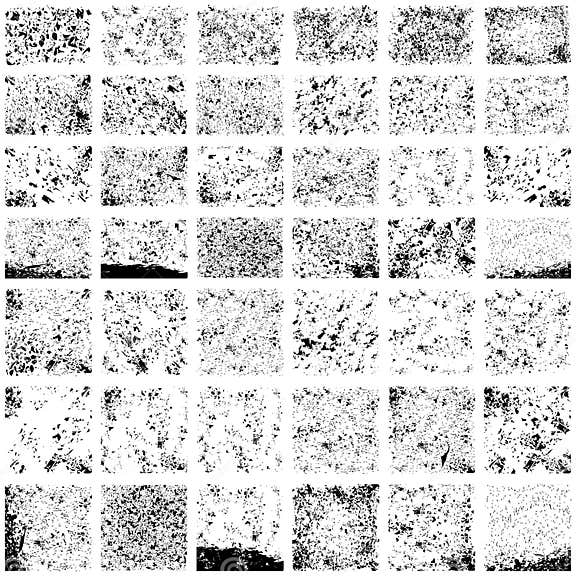 Large Set of Grunge Textures Stock Vector - Illustration of drawing ...