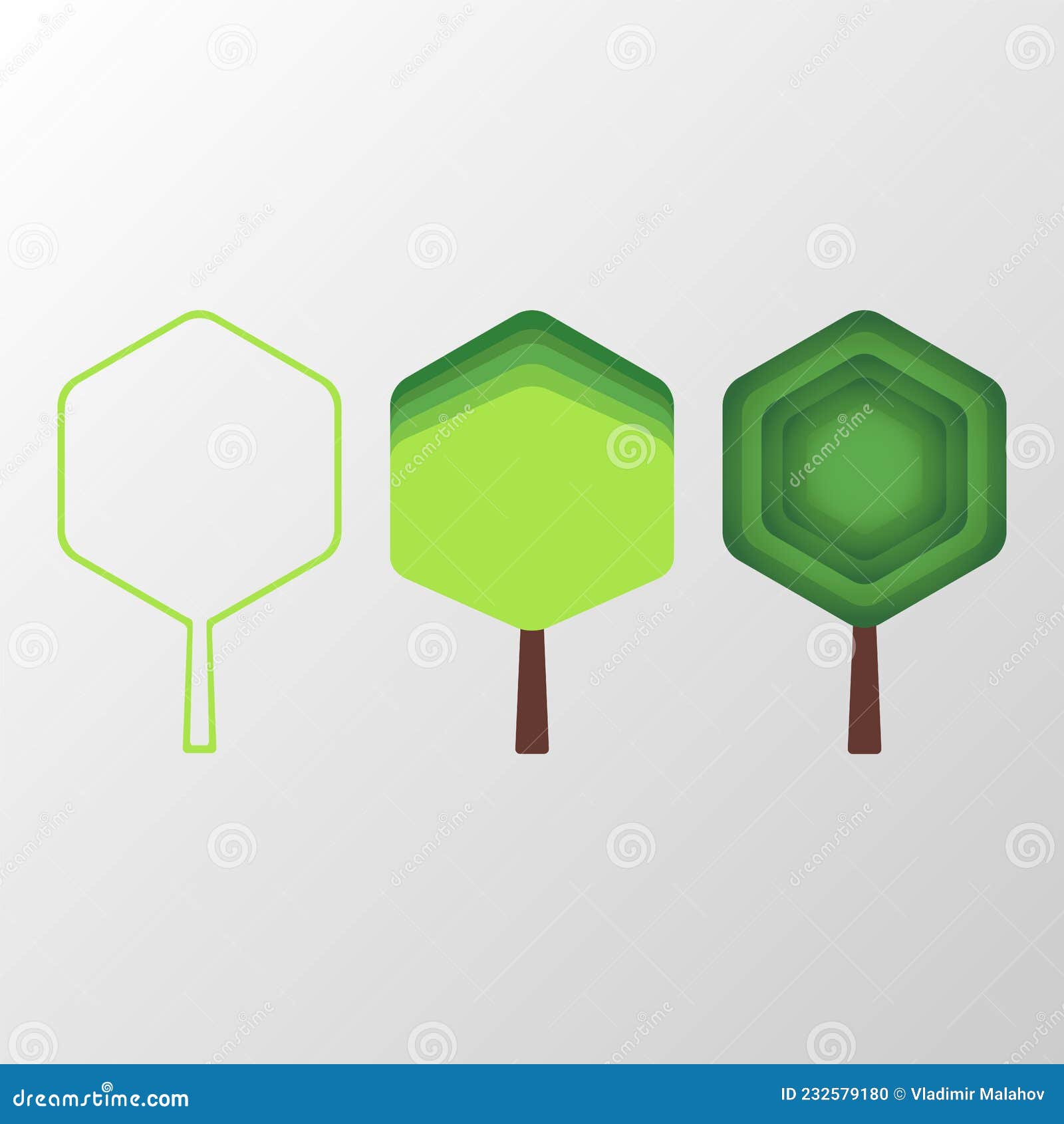 Large Set of Isolated Icons of Trees in High Resolution. Stock Vector ...