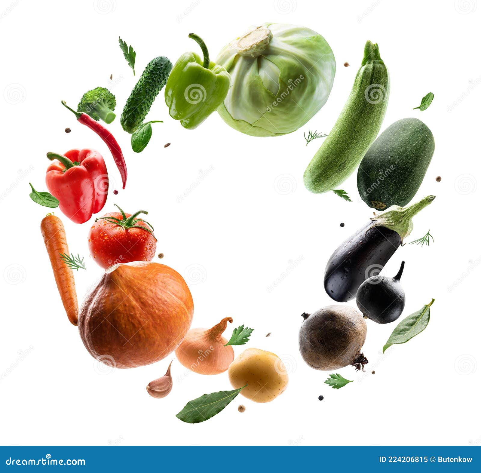 Large Set of Isolated Vegetables on a White Background Stock Image ...