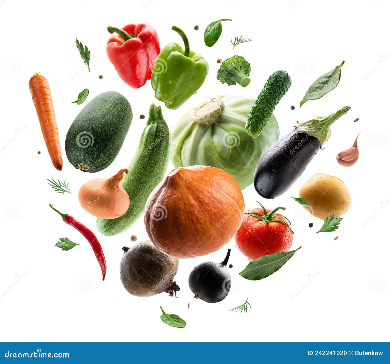 Large Set of Isolated Vegetables on a White Background Stock Photo ...