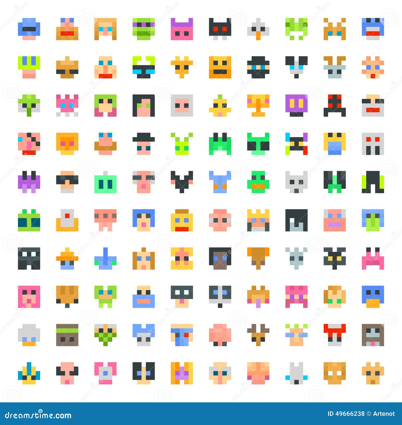 Pixel Faces Royalty-Free Stock Image | CartoonDealer.com #9182656